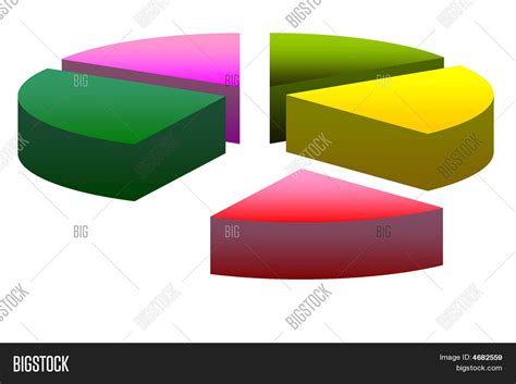 Exploded 3d Pie Chart Image And Photo Free Trial Bigstock