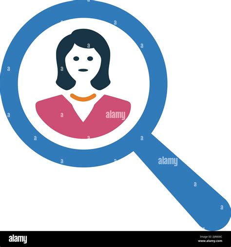 Female Search Icon Perfect Use For Designing And Developing Websites Printed Files And