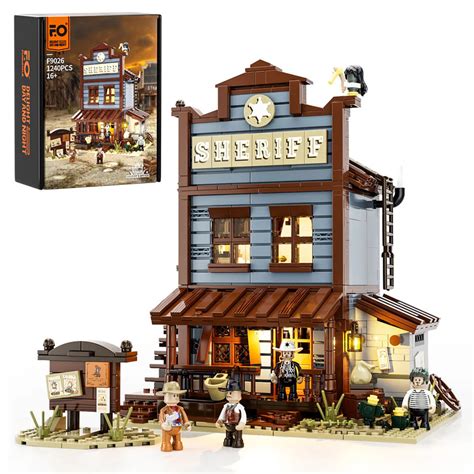 Lumibricks Sheriffs Office Western Set Mit 1240 Teilen And Led