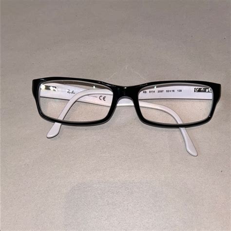 Ray Ban Accessories Rayban Black And White Glasses Rb 514 297 52 16