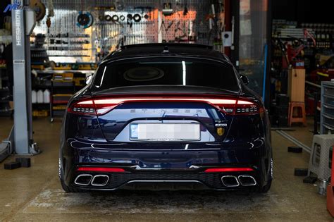 무브모터스 무브모터스에서 기아 스팅어 마이스터 25t 순정 디퓨져에 신형 Amg 스타일 듀얼 사각팁