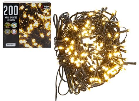 200 Multi Function Led Lights Mains Operated Warm Whitebo Bargain