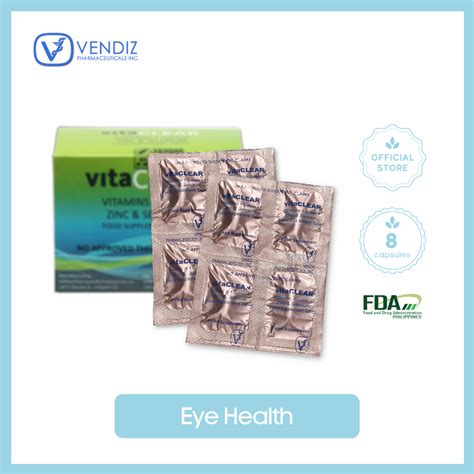 Vendiz Pharma Vitaclear Eye Vitamin Supplement 8 Tablets Pack Lazada Ph