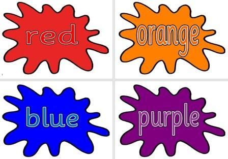 Free Printable Colours On Splats Of Paint Posters For Art Display