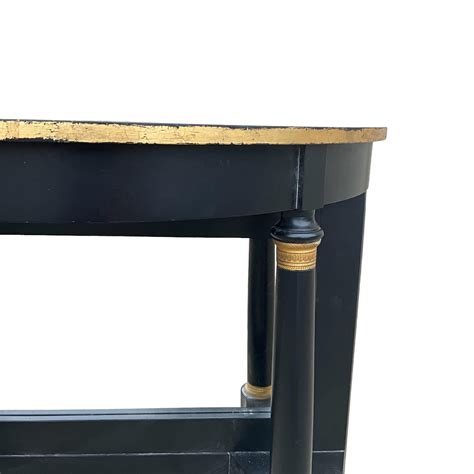 French Neo Classical Style Maison Jansen Black And Gilt Bronze Console