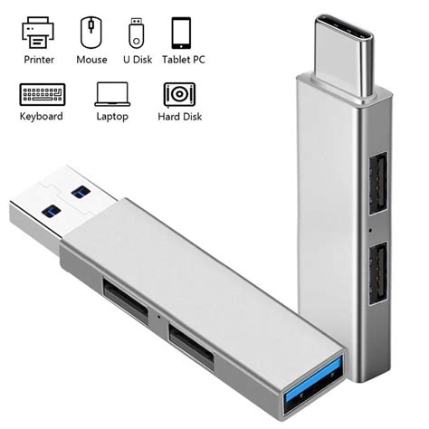 Ports Expansion Dock Usb 3 0 Expander Data Transmission Type C Hub Otg Adapter Eur 5 16