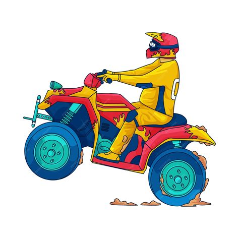 Free Vector Hand Drawn Quad Illustration