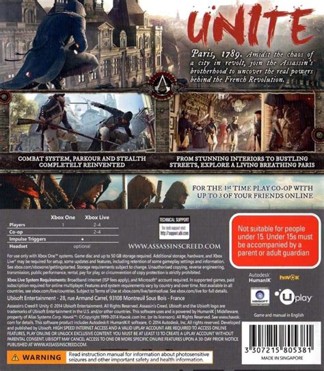 Assassins Creed Unity Revolutionary Armaments Pack Box Shot For