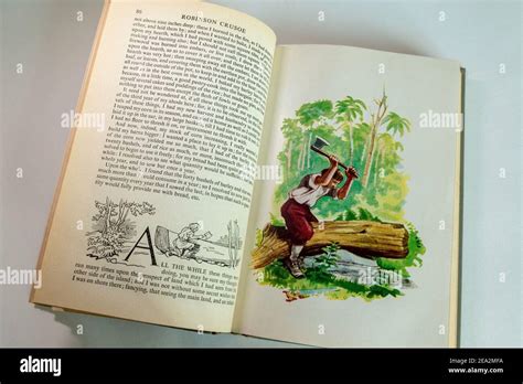 A 1946 Edition Of The Classic Novel Robinson Crusoe Features
