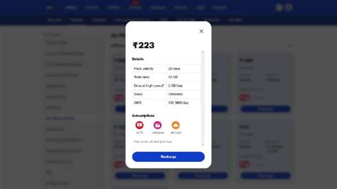 Jio Rs 223 Recharge Plan Offers Unlimited Calling 2gb Daily Data For