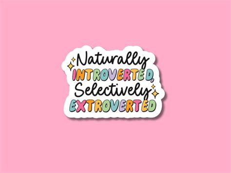 introvert sticker extrovert sticker mental health stickers etsy