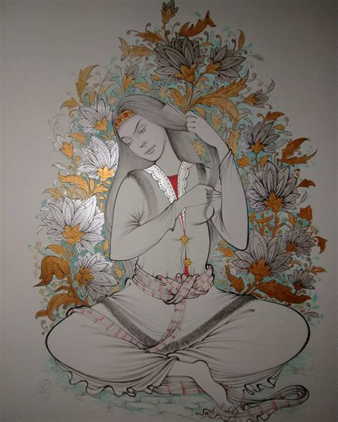 گالری آثار تذهیب و نگارگری صادق گنجوی از ایران