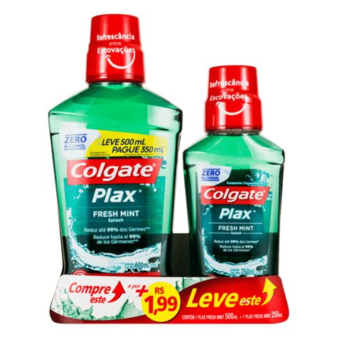 Kit AntissÉptico Bucal Plax Leve 500 Pague 350ml Leve Colgate Plax Supermercadosimperatriz