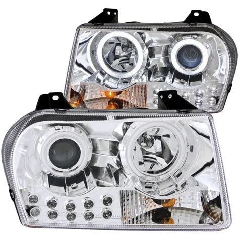 Anzo 2005 2010 Chrysler 300 Projector Headlights With Halo Chrome