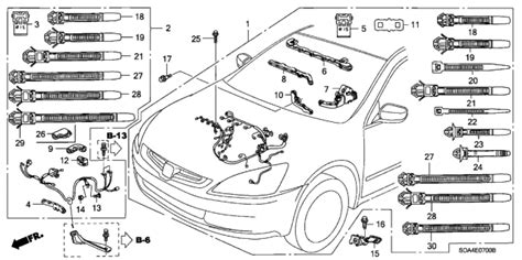 Engine Wire Harness L4 2003 Honda Accord 4 Door Ex Ka 5at
