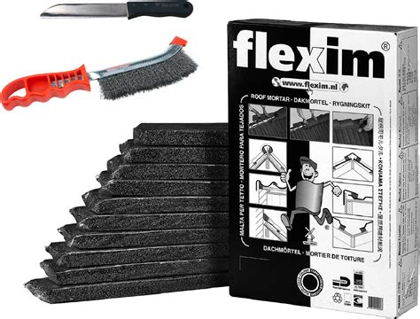 Flexim Dakmortel Zwart 20l Flexim Afwerkmes Staalborstel Alles Voor Het Dak Onder één Dak
