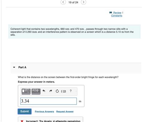 Solved Coherent Light That Contains Two Wavelengths 660nm