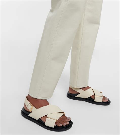Marni Fussbett Leather Sandals Marni