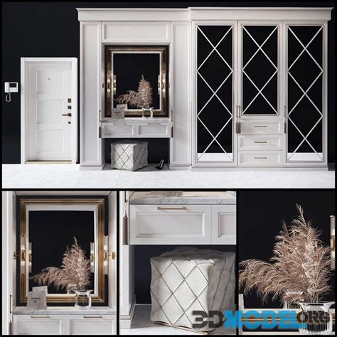 3d Model Composition In The Hallway53 With Pampas Grass