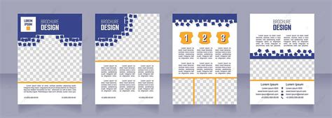 University Education Blank Brochure Design Poster Leaflet Brand Vector