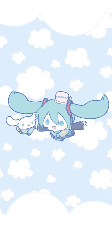 Miku And Cinnamoroll Chibi Wallpapers Wallpaper Cave