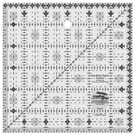 Creative Grids Itty Bitty Eights Square Ruler 6 Square Antler Quilt