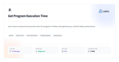 Get Program Execution Time Labex