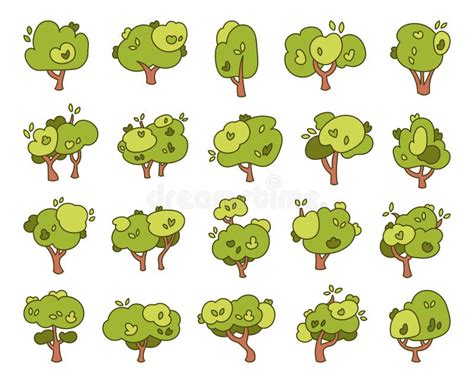 Deciduous Tree Forest Flora Stock Vector Illustration Of Natural