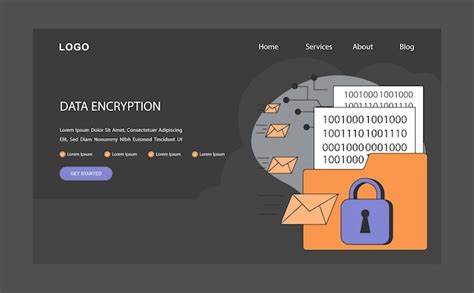 Premium Vector Secure Communication Web Banner Or Landing Page Dark