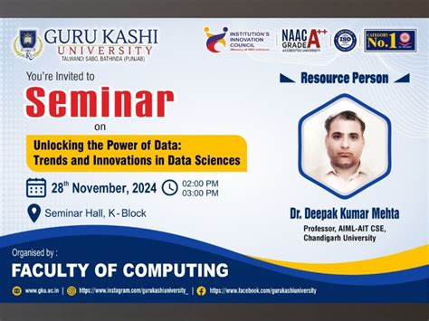 Datascience Machinelearning Facultyofcomputing Gurukashiuniversity
