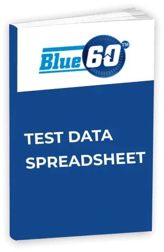 Test Data Spreadsheet Blue60