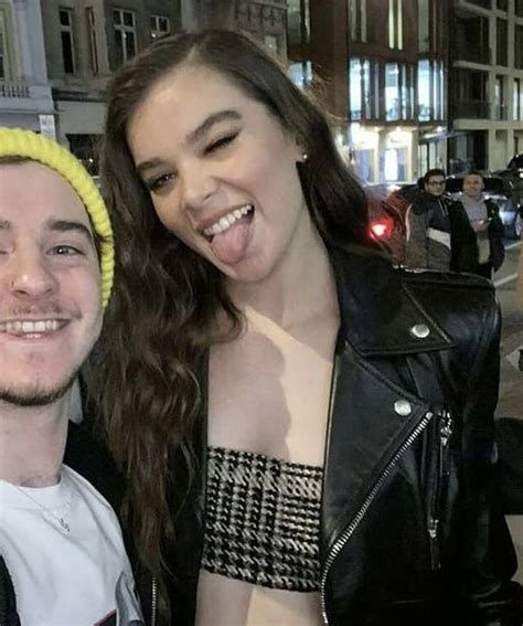 Hailee Steinfeld Black Leather Jacket