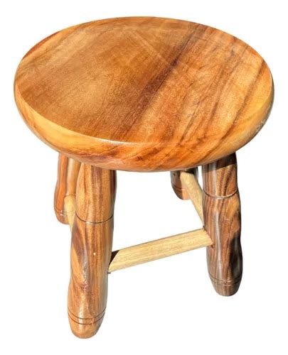 Banquinho Madeira Maciça Banqueta Pequena Tamborete 30cm Alt Mercadolivre