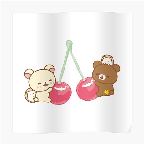 Cute Rilakkuma And Korilakkuma Poster By Gamehamza Redbubble