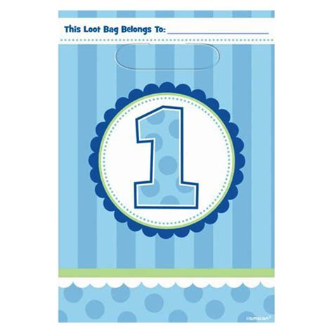 Order 1st Birthday Boy Loot Bags 8 Pk Now Jomlaae