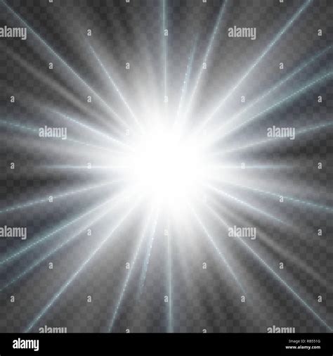 Glow Light Effect Explosion Glitter Spark Sun Flash Vector Illustration Stock Vector Image