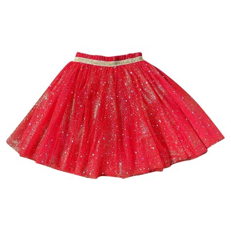 Tumotour Summer Skirt For Teen Printed Layered Birthday Party Dance