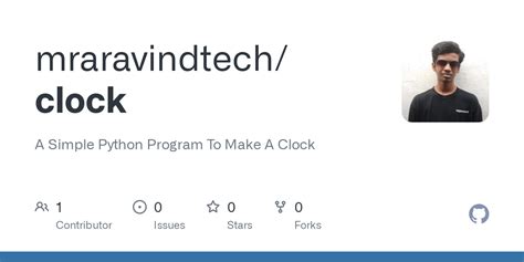 GitHub Mraravindtech Clock A Simple Python Program To Make A Clock