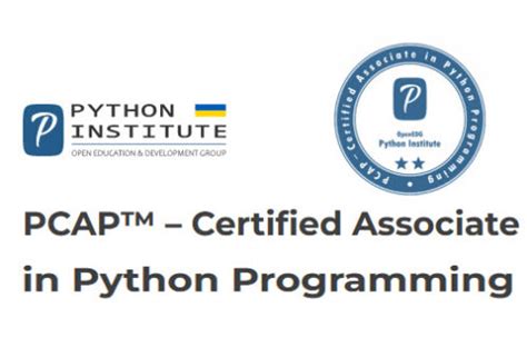 La Certification Pcap Certified Associate In Python Programming