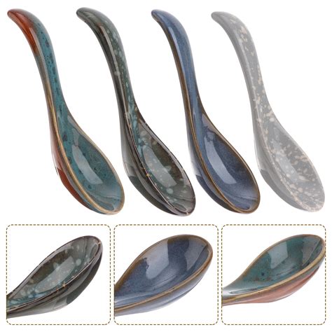 4pcs Creative Salad Spoons Soup Spoons Multifunctional Spoons Assorted
