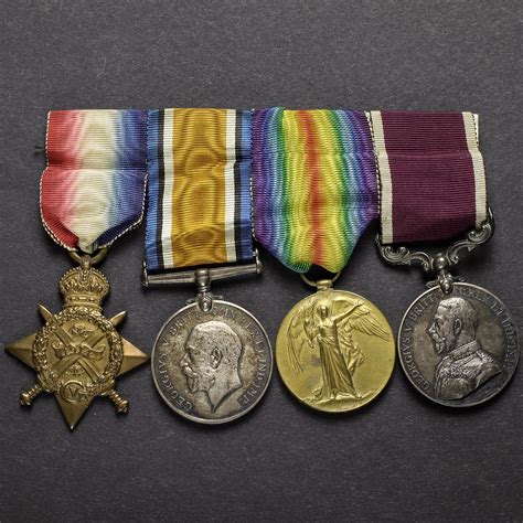 Ww1 Medals 1914 Star Trio And Long Service And Good Conduct Medal