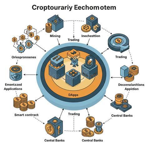 Diagram Illustrating The Components Of A Cryptocurrency Ecosystem