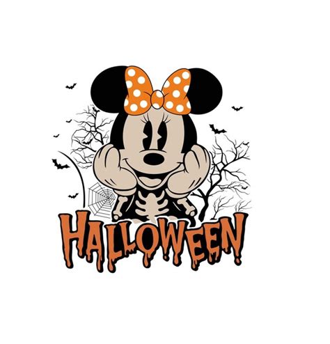 Minnie Mouse Halloween Dtf Sublimation Disney Heat Etsy