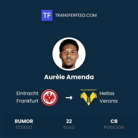 Fichaje De Aurèle Amenda Eintracht Frankfurt A Hellas Verona Transferfeed