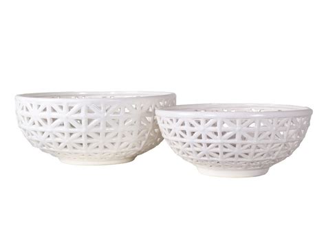 Porcelain Lattice Bowl Alice Lane Home Collection