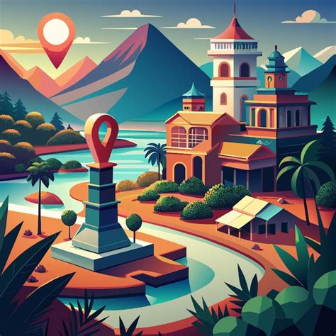 Premium Vector Place Vector Illustration Flat 2