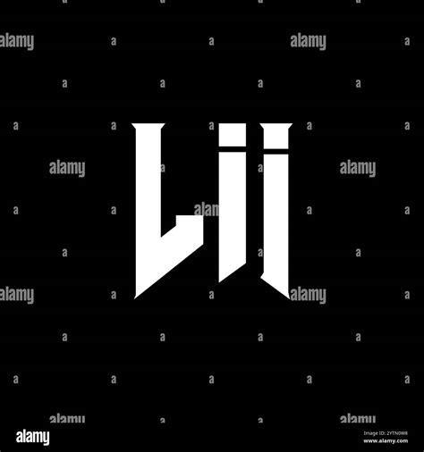 Lii Letter Logo Design For Technology Company Lii Logo Design Black And White Color Combination