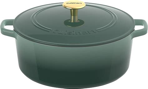 Cuisinart 7 Qt Green Cast Iron Casseroles Dishes