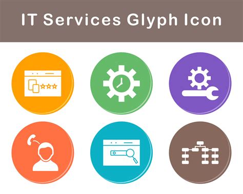 It Services Vector Icon Set 21504940 Vector Art At Vecteezy