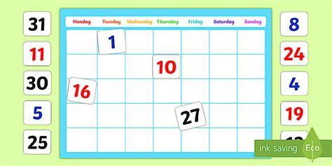 Cursive A2 Editable Calendar Display Pack Teacher Made